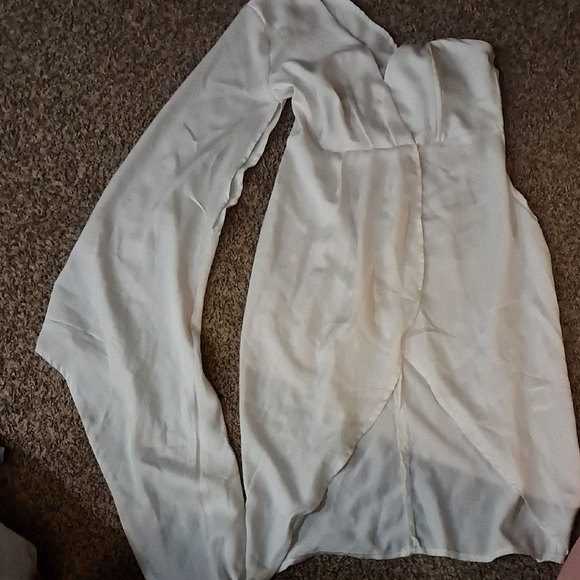 Chic Me | Tops | Elegant White Long Sleeve Blouse Silk | Poshmark